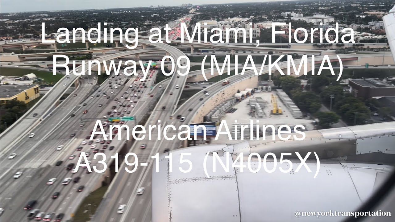 Landing at Miami, Florida (MIA/KMIA) Runway 09 on @AmericanAirlines ...