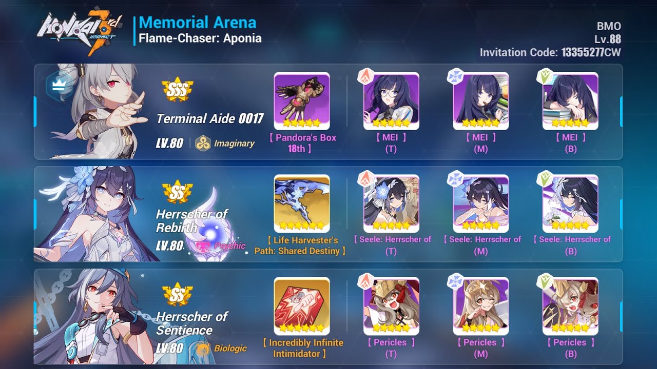 [HI3 SEA] Exalted MA - Aponia (SSS) 47824 - TA, HoRB(SS0), HS(SS1 ...