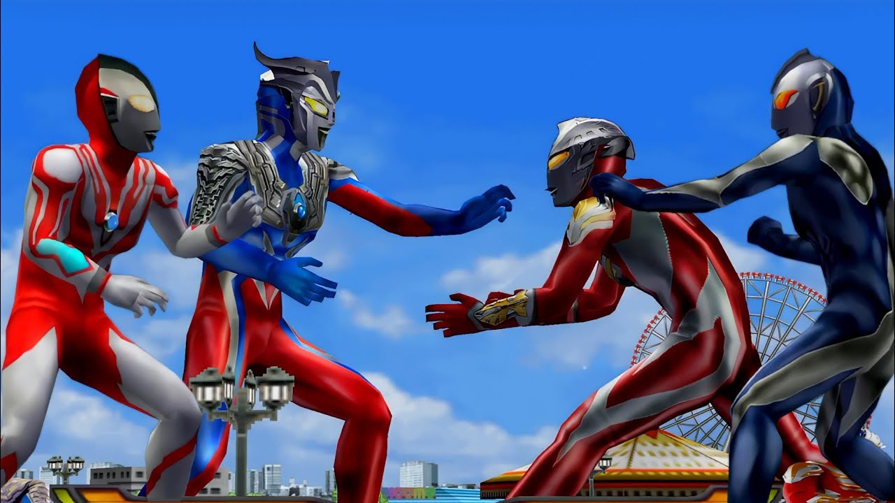 Ultraman Ribut & Zero VS Ultraman Z & Mebius - Ultraman Fighting - YouTube