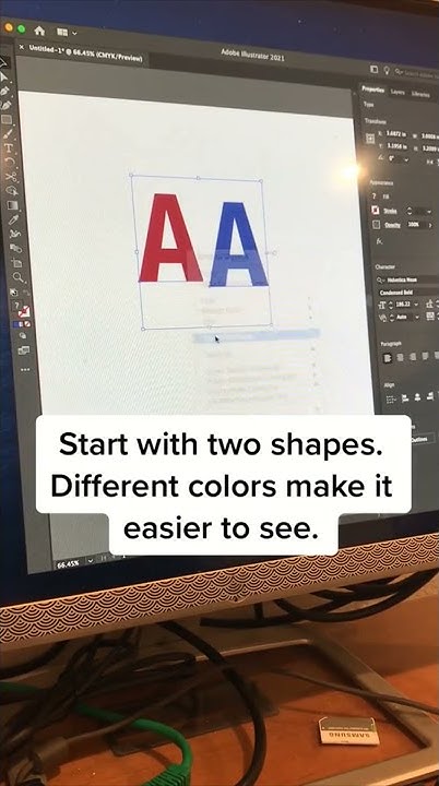Changing the color of overlapping shapes in Adobe illustrator#shorts# ...