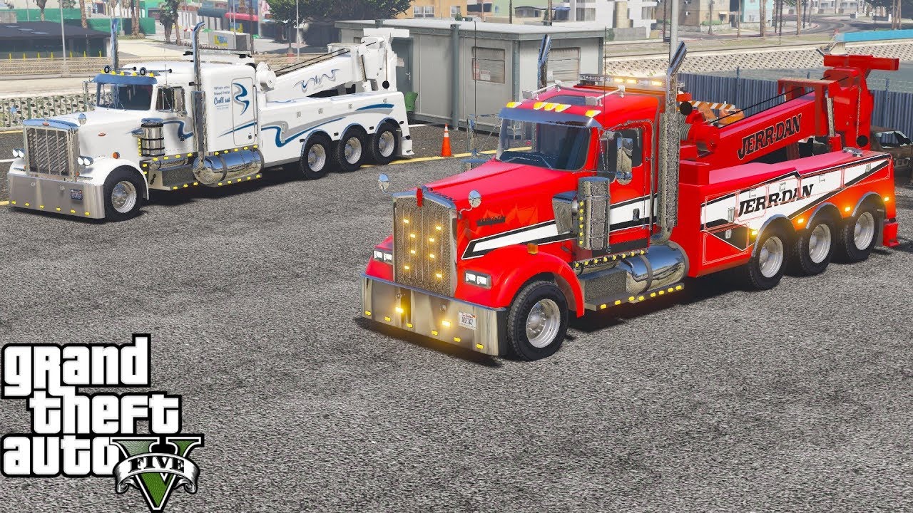 GTA 5 Real Life Mod #144 Adding A New Kenworth Heavy Duty Tow Truck ...