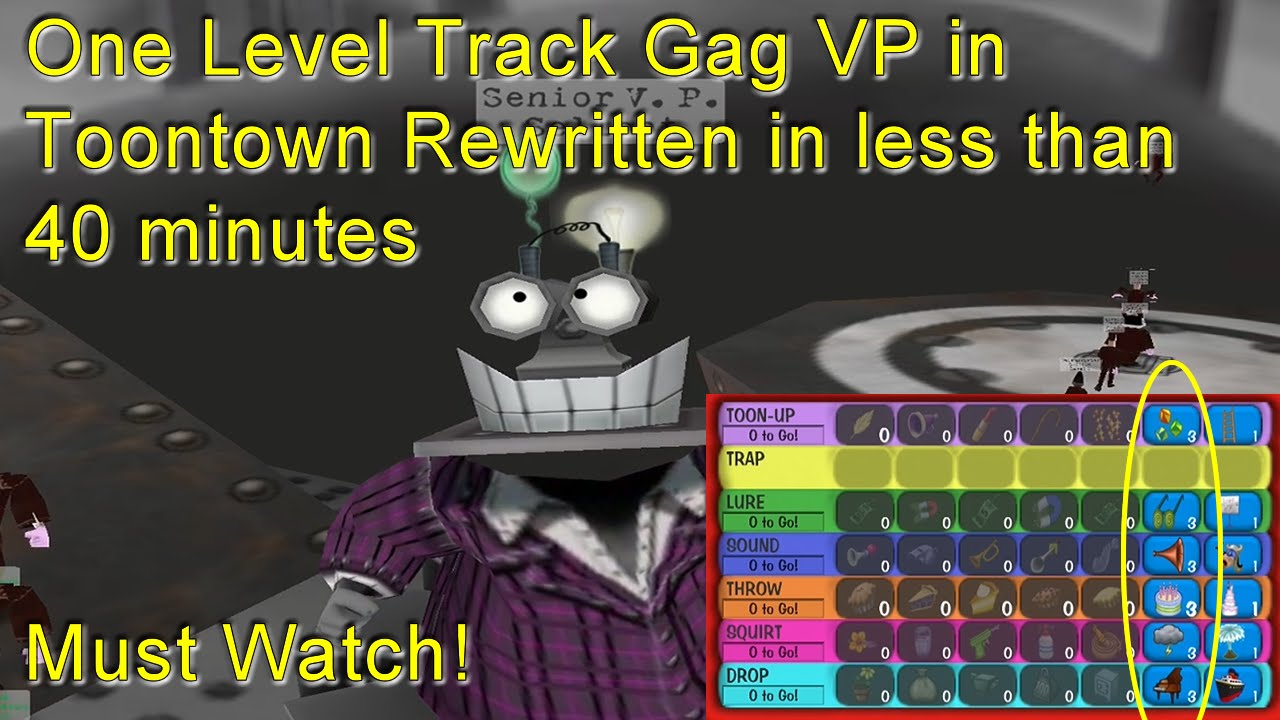 One Level Track Gag VP in Toontown Rewritten in less than 40 minutes ...