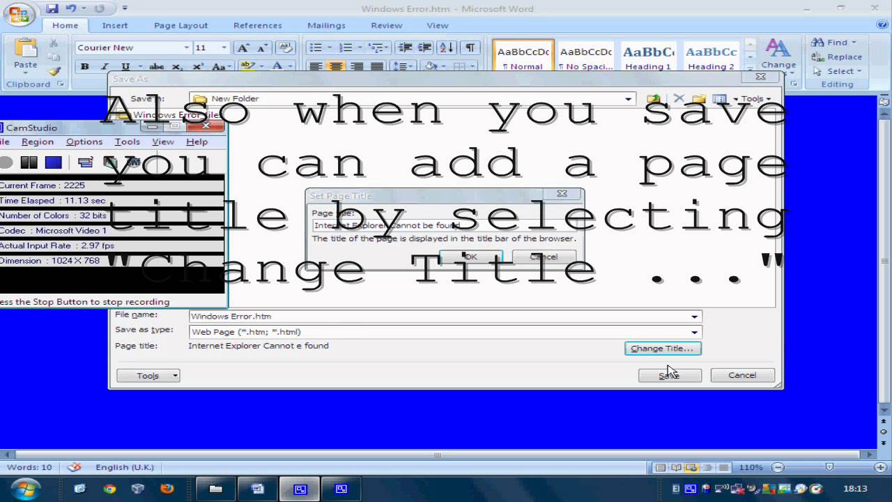 Make a fake blue screen - YouTube