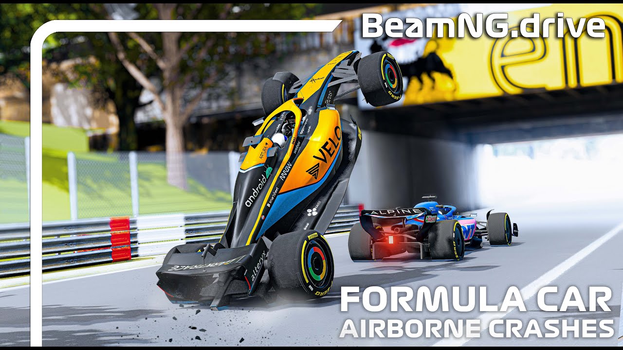 Formula Car Airborne Crashes #2 | BeamNG.drive | F1 MOD | - YouTube