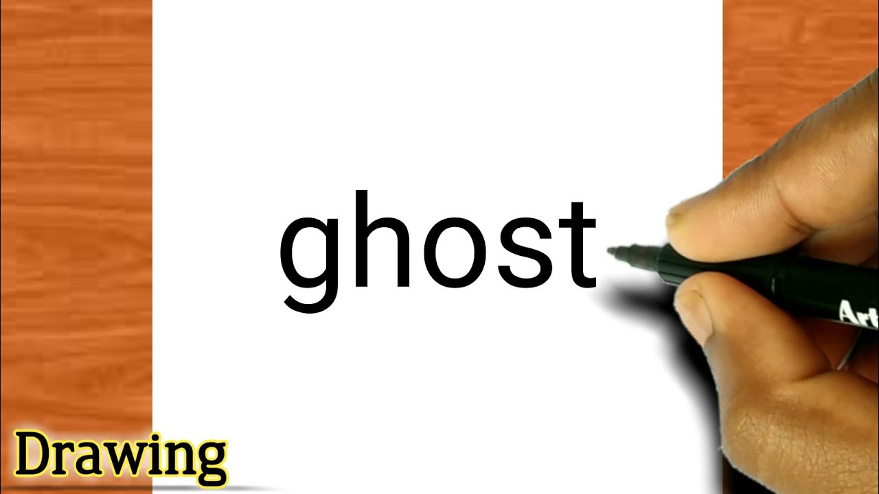Effortless Ghost Drawing: Step-by-Step Guide with the Word "Ghost ...