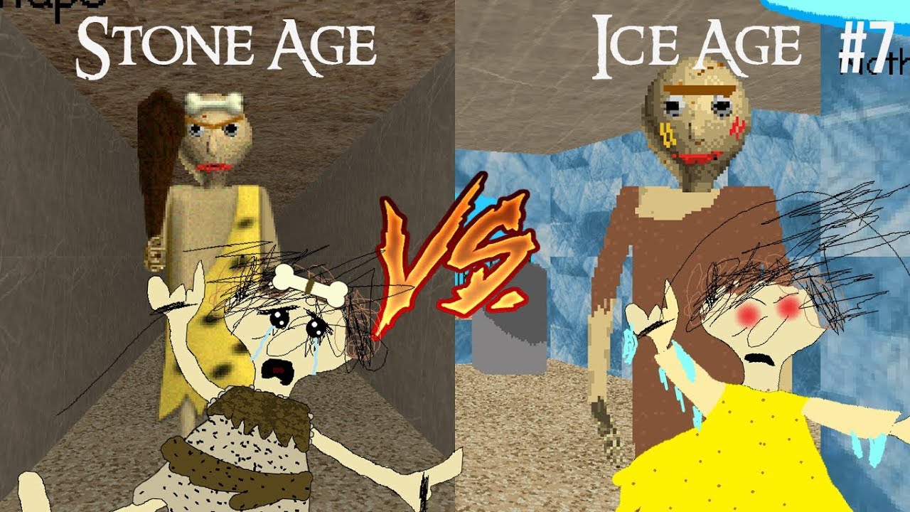 Baldi Basics in Stone Age Edition Vs Ice Age Edition #7 - YouTube