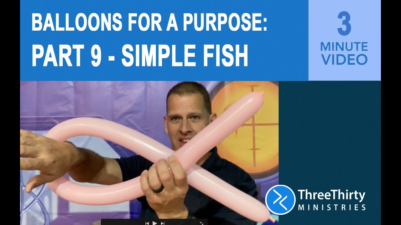 Balloon Animals: Balloons for a Purpose, part 9 - Simple Fish - YouTube