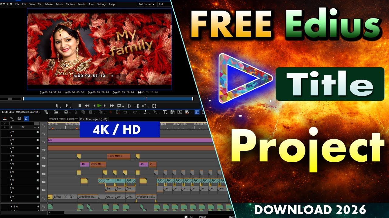 FREE Edius Title Project Download Now [ For Edius User 7/8/9/10/11 ] HD ...