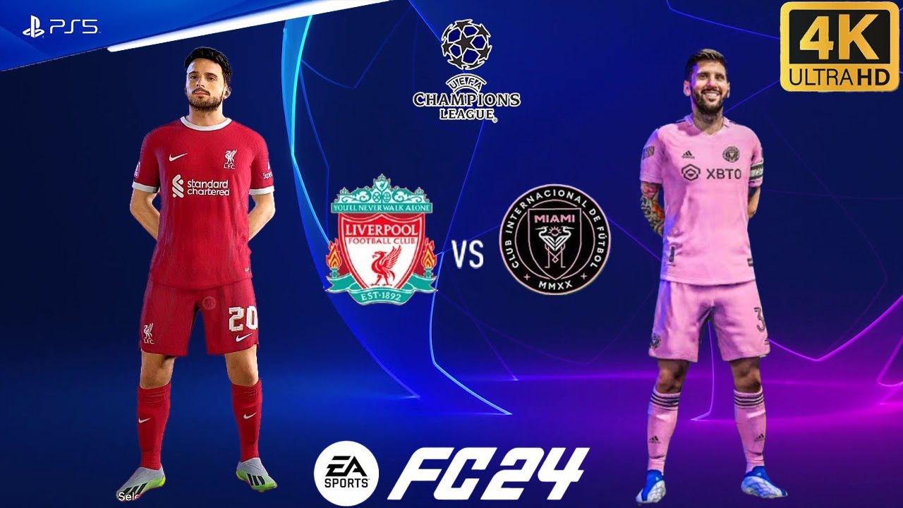 FIFA 24 - Liverpool vs Inter Maimi Ft. Messi Friendly Gameplay | PS5 ...