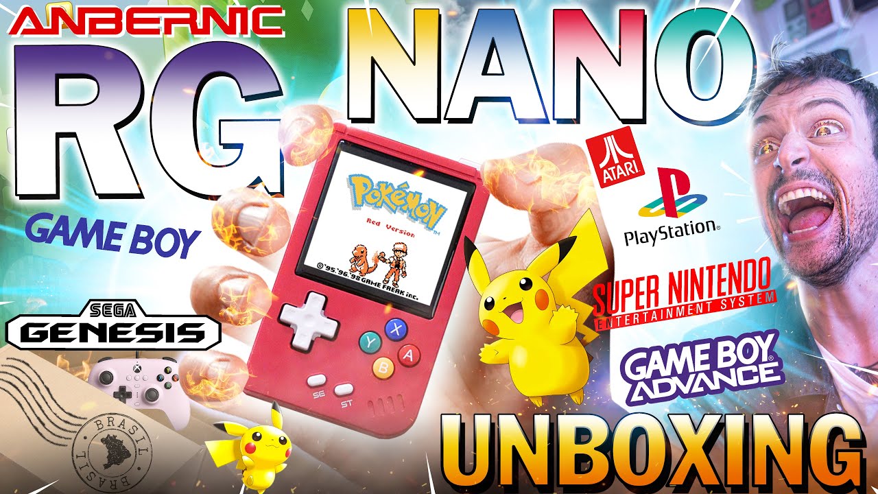 RG NANO CHEGOU! UNBOXING + GAMEPLAY de GBA, PS1 e + no MENOR CONSOLE ...