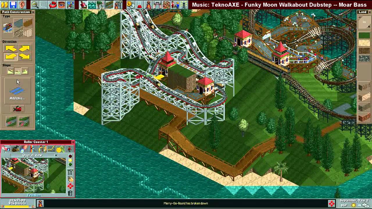 Roller Coaster Tycoon Timelapse - Trinity Islands - YouTube