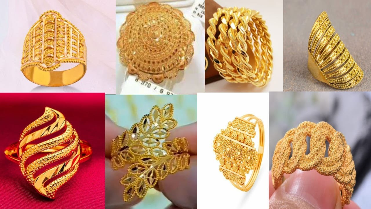dubai gold market ring design 2024 || gold ring design - YouTube