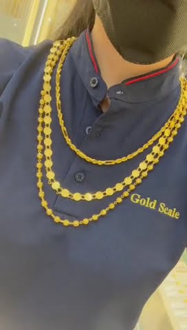 Gold Scale Jewels 916 Long Chain Series - YouTube