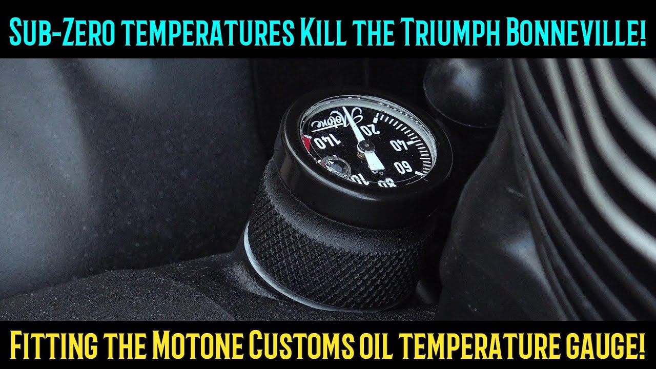 Triumph Bobber Black Project, Fitting the Motone Oil Temperature Gauge ...
