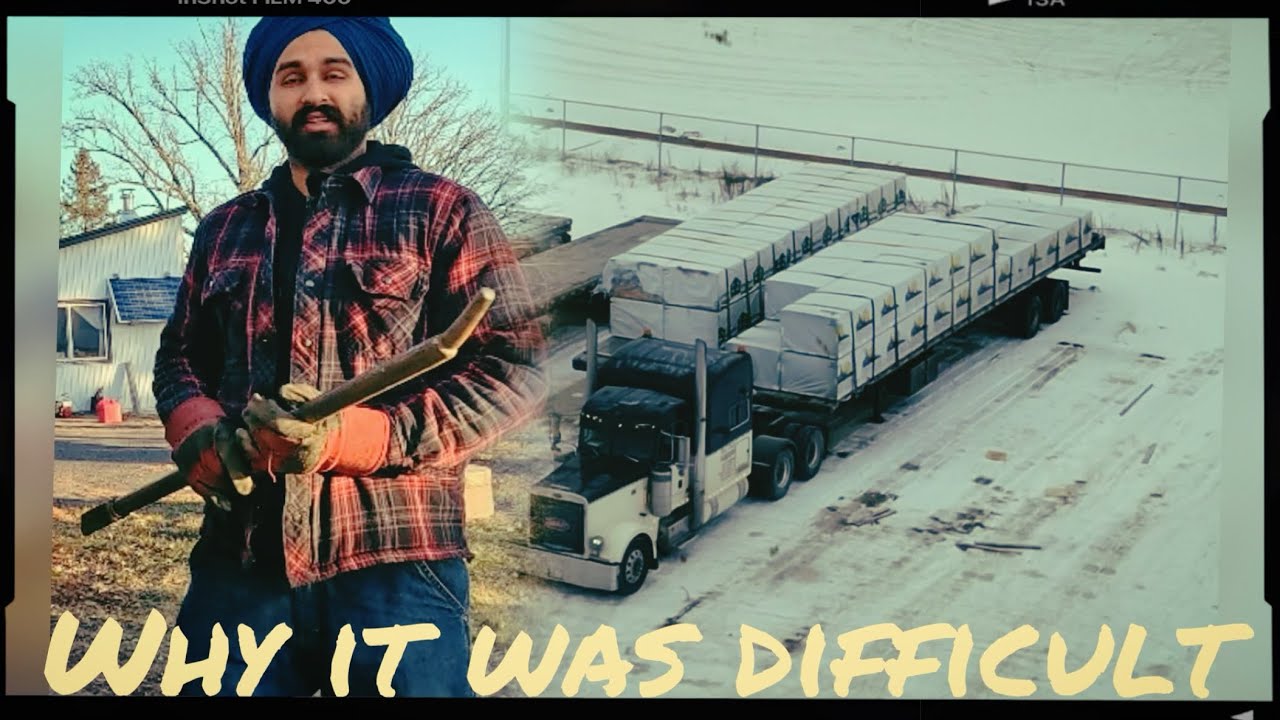(Punjabi truck driver canada) ਅੱਜ ਲੋਡ ਨੂੰ ਢਕਣ ਦਾ ਕੰਮ ਅੋਖਾ ਸੀ - YouTube