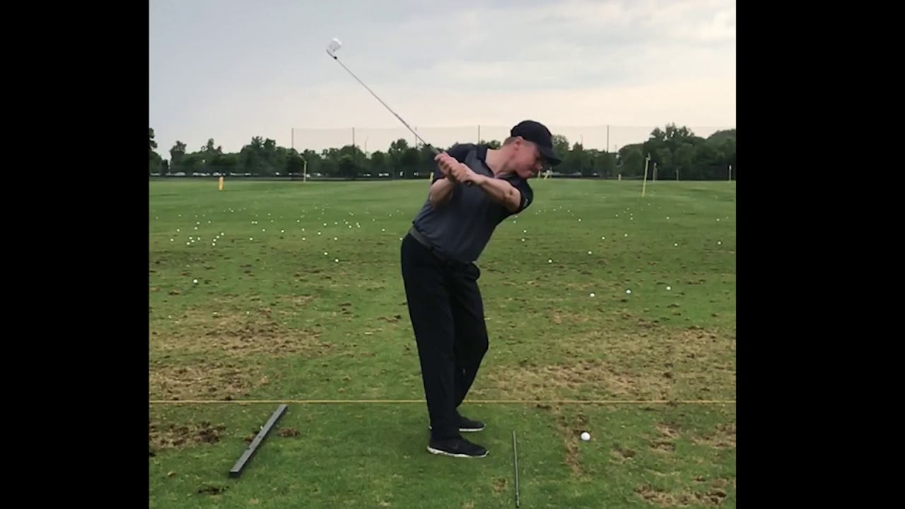 working on pivoting over straight left leg to prevent hanging back on ...