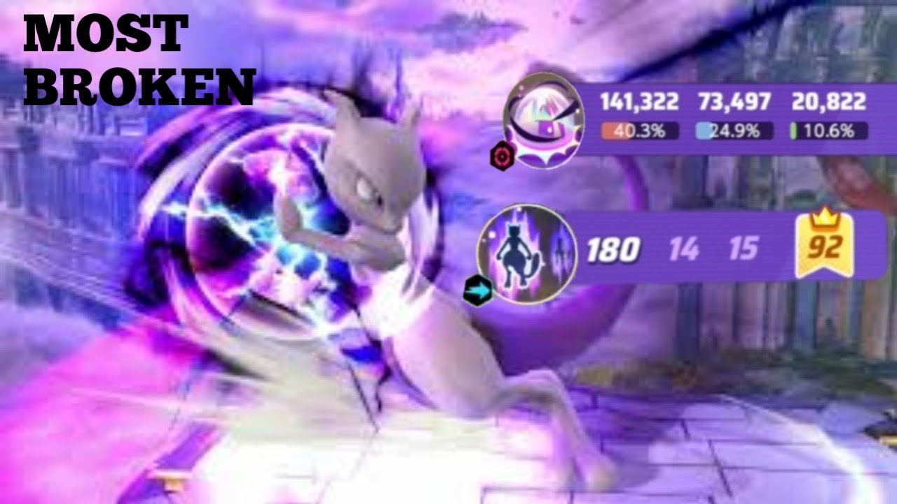 pokemon unite best pokemon in mewtwo y mostly broken - YouTube