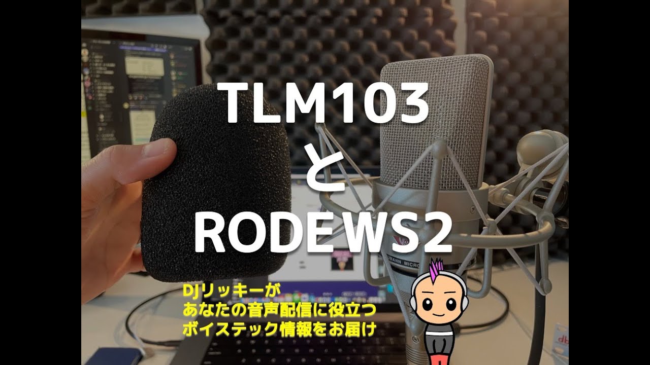 【音質比較】Neumann TLM103にRODE WS2のウィンドシールドつけてみた - YouTube