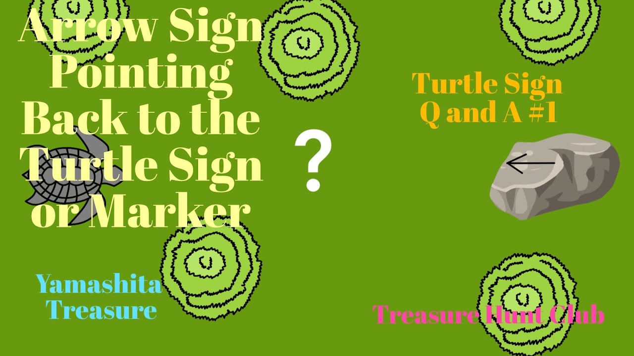 Arrow Sign Pointing Back to the Turtle Sign or Marker - Turtle Sign Q ...