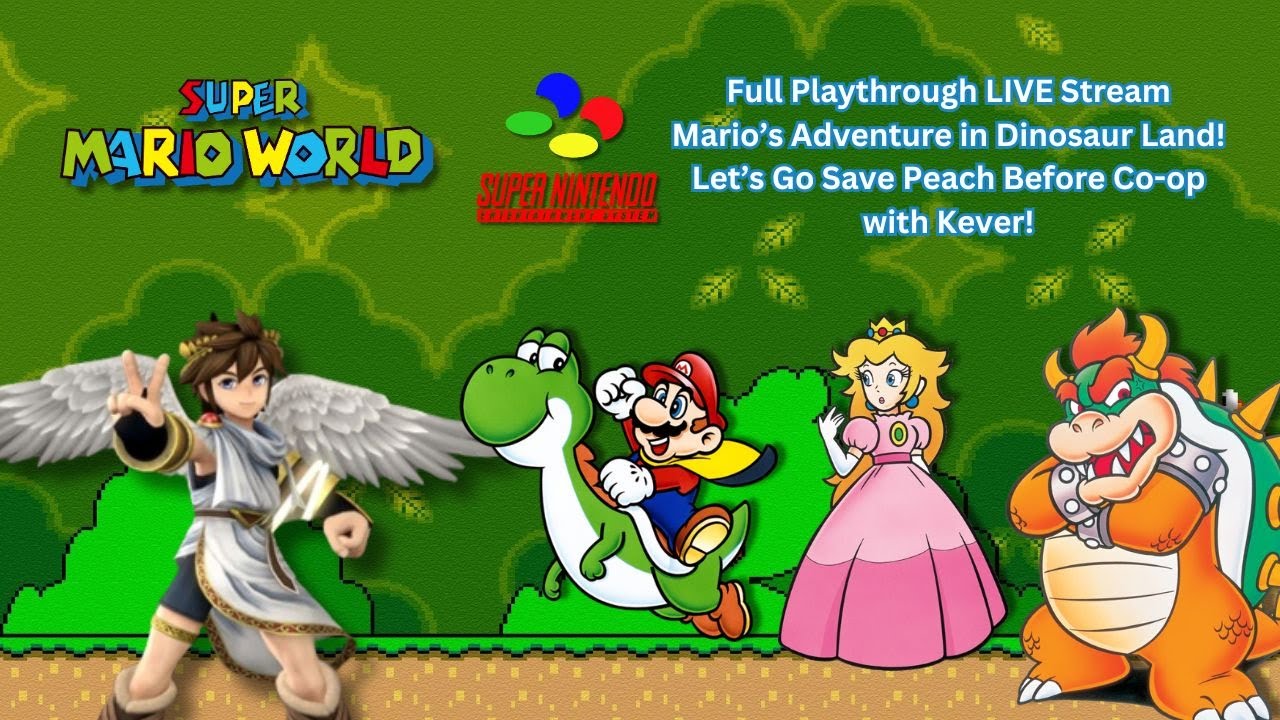 Super Mario World Full Playthrough Live Stream: SNES Sunday / DINOLAND ...