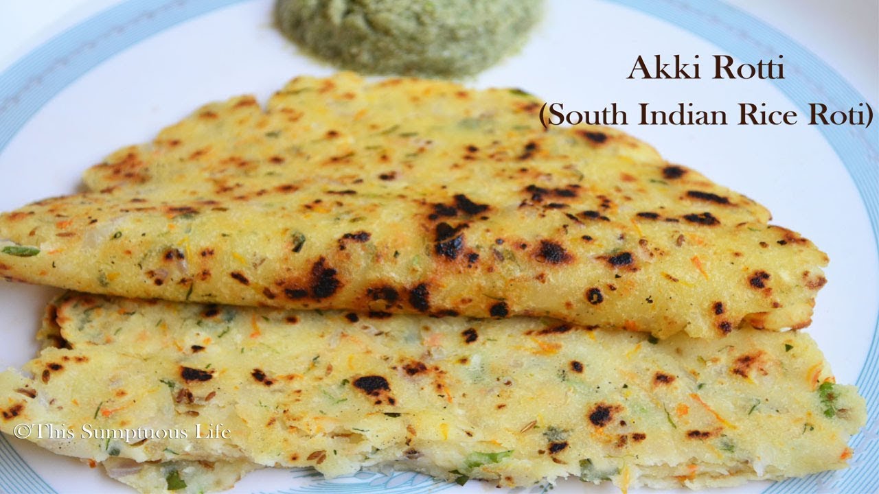 Akki rotti | South Indian rice flour roti with carrots - YouTube