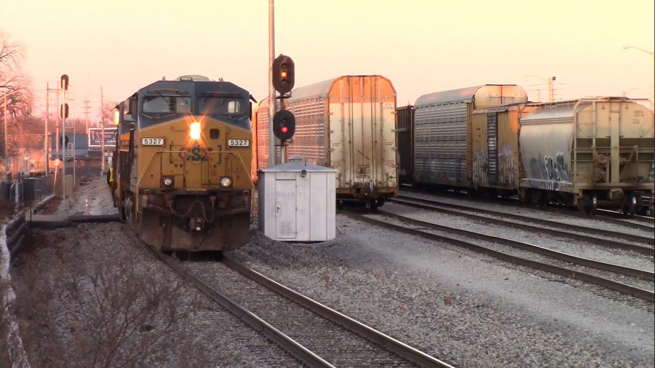 CSX J724 w/ CSX 5327 (WM Emblem!) and 5236 Working in the CSX Yard in ...