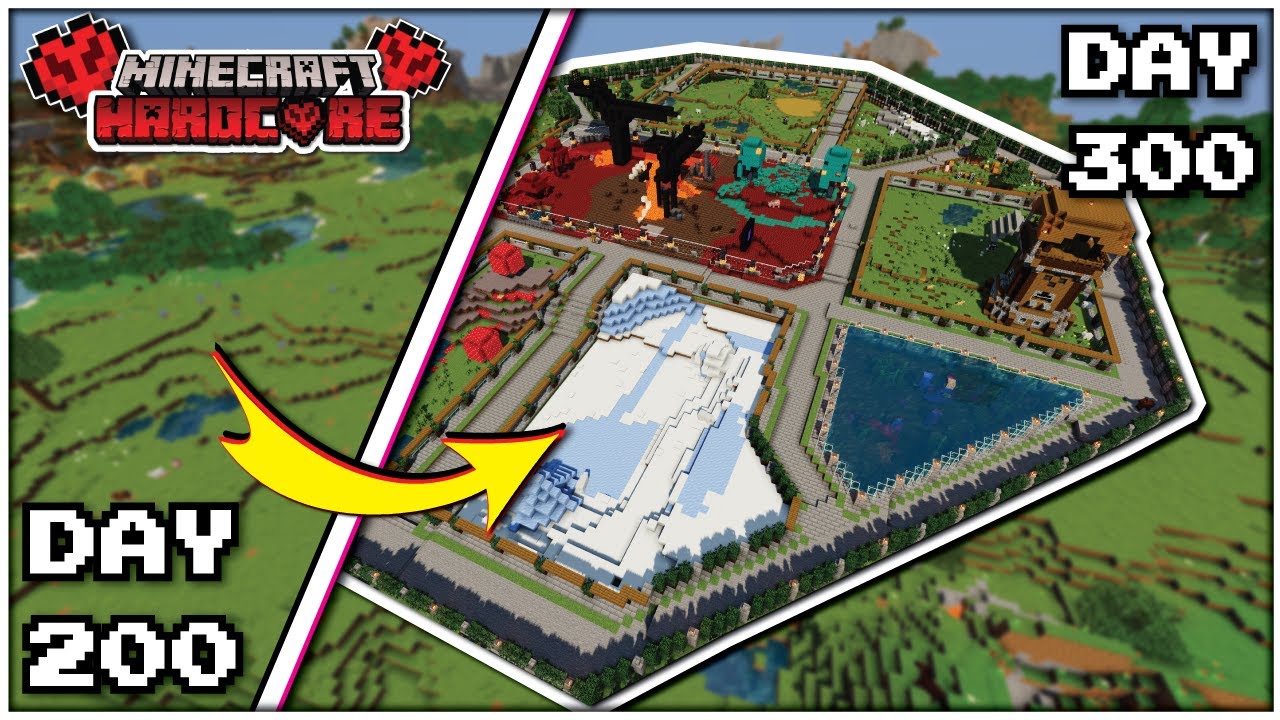 I Spent 100 Days BUILDING a MEGA ZOO In Hardcore Minecraft | #19 - YouTube