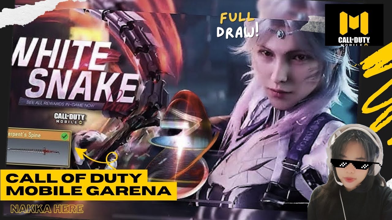 FULL DRAW WHITE SNAKE SERPENT'S SPINE | MOST BROKEN MELE IN THIS SEASON! - GARENA CODM ID #codm ...