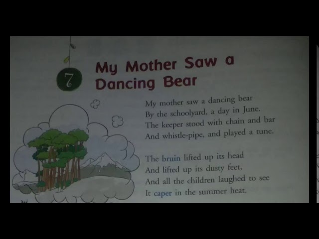 My Mother Saw a Dancing Bear Poem Questions and Answers