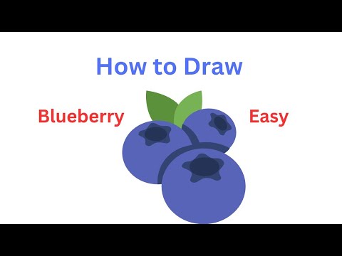 #114 How to Draw a Blueberry Step by Step for Beginners - YouTube