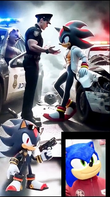 Sonic team gets scolded by police for crashing into car#sonic #police # ...