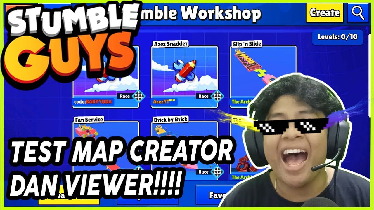 LETS GO FINISH YOUR CREATIVE MAP !!!!! - MABAR STUMBLE GUYS - YouTube