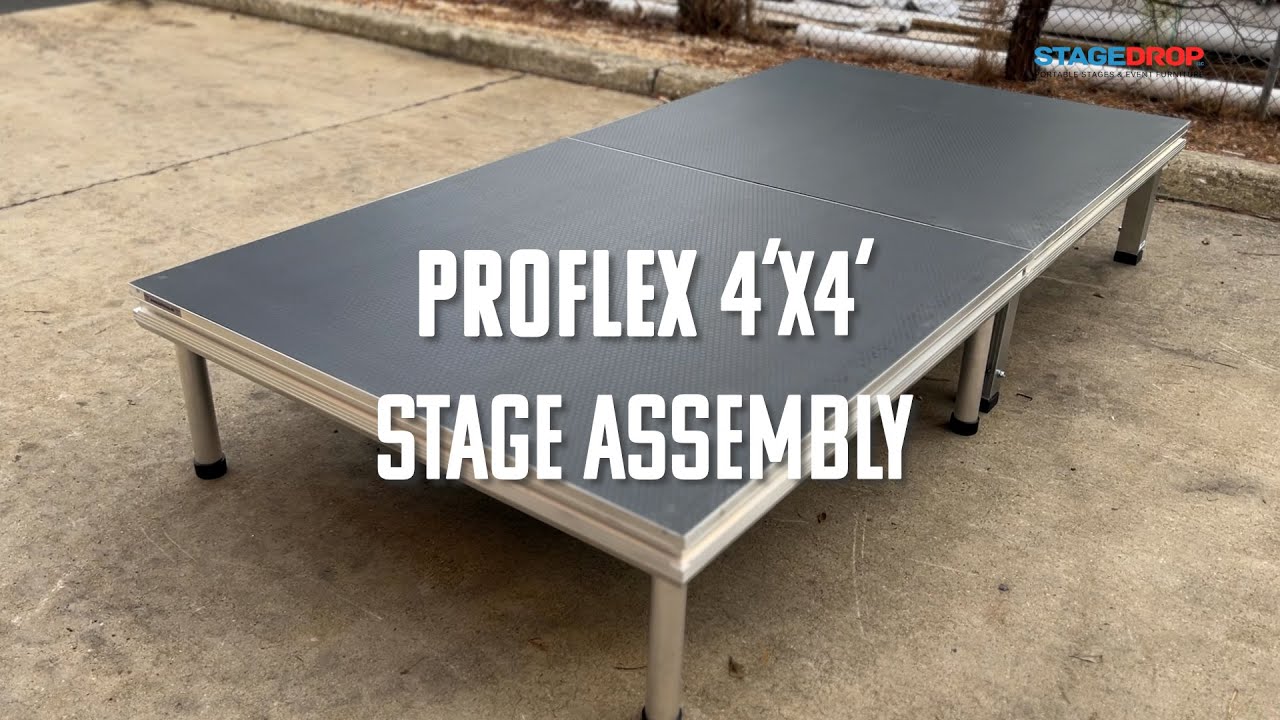 ProFlex 4'x4' Portable Stage Unit Assembly - YouTube
