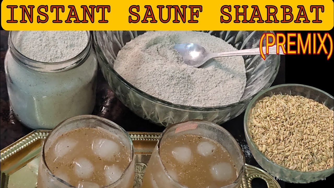 Instant Saunf Sharbat Premix Recipe |Fennel Seeds Drink | HEALTHY Saunf ...