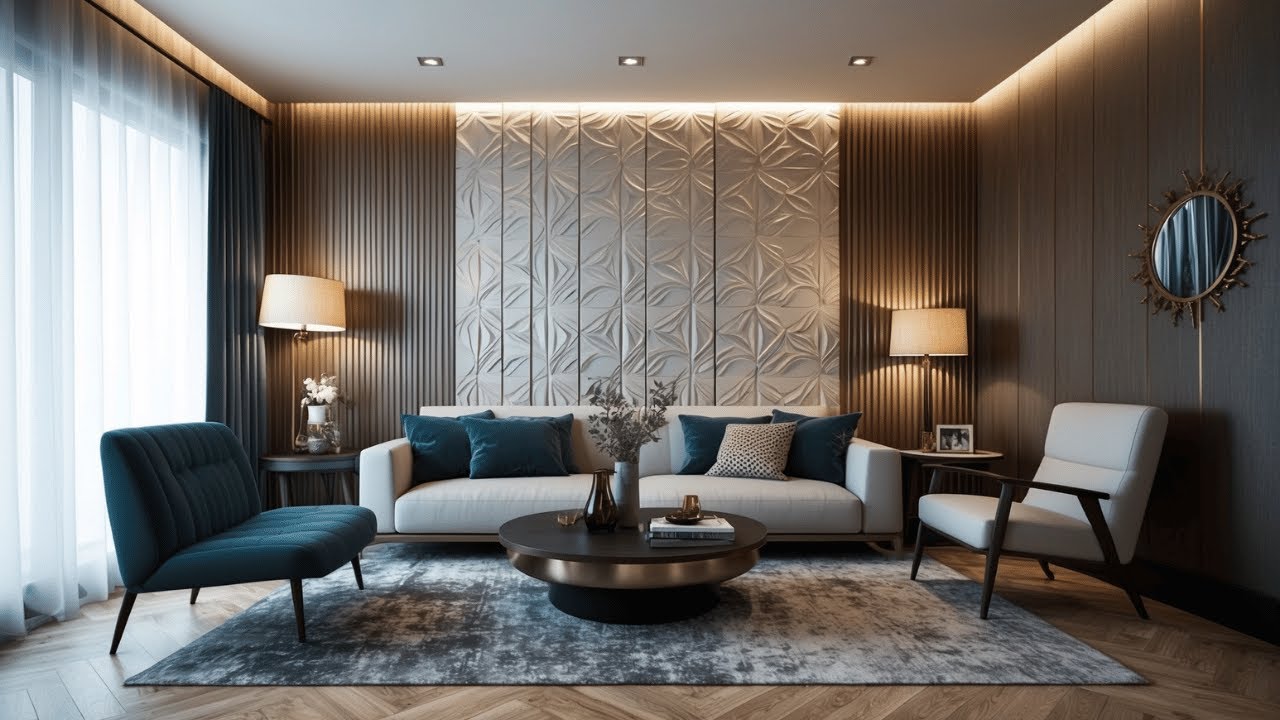 Modern PVC Wall Panel Decorating Ideas For Living Room Interior ...