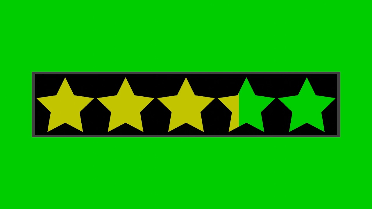 Star Rating Chroma key Effect | Star Rating Green Screen Animation ...