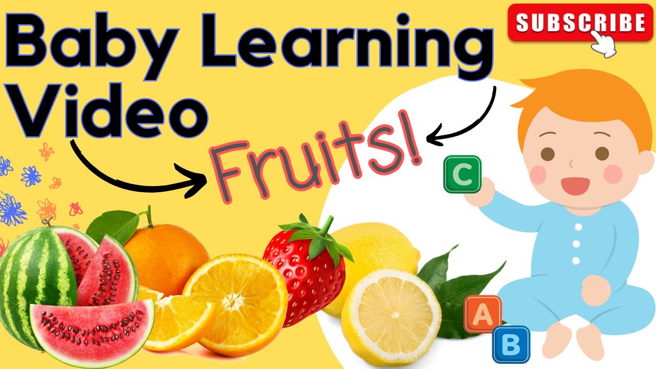 Baby Learning First Words Fruits for Babies - Toddler Videos Speech ...