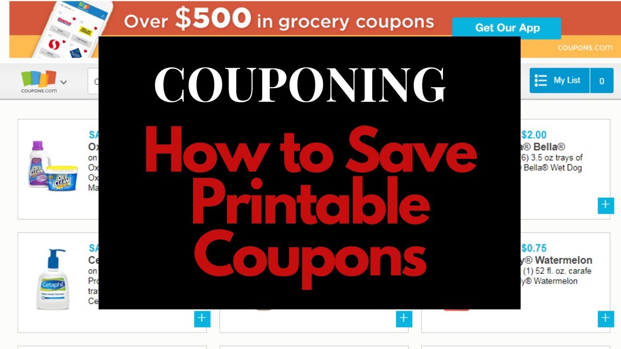 Couponing How to Save Coupons as PDFs Saving on Paper and Ink - YouTube