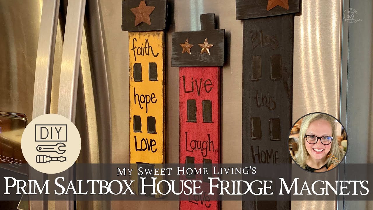 Primitive Saltbox House Fridge Magnets - DIY Craft Home Decor - YouTube