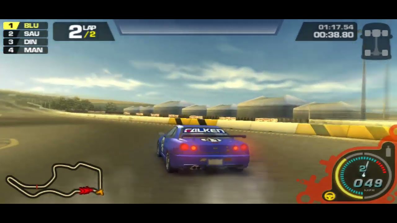 NFS Prostreet PSP - Infineon Raceway Event 2 Gameplay(PPSSPP HD) - YouTube