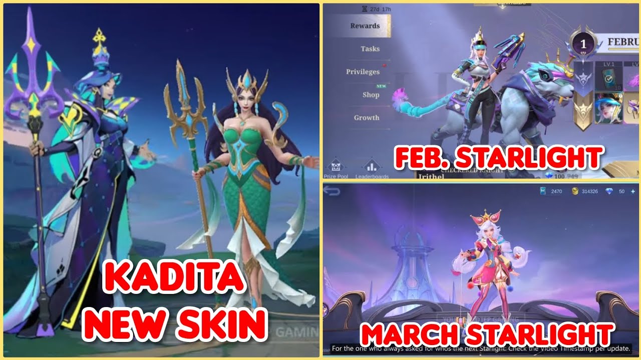Kadita new skin, Irithel starlight skin, and Cici starlight skin - YouTube