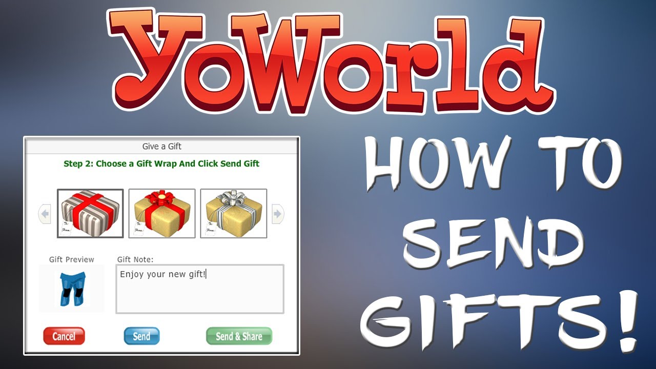 (YOWORLD) BEGINNER #3 - HOW TO GIFT PEOPLE ON GAME! - YouTube