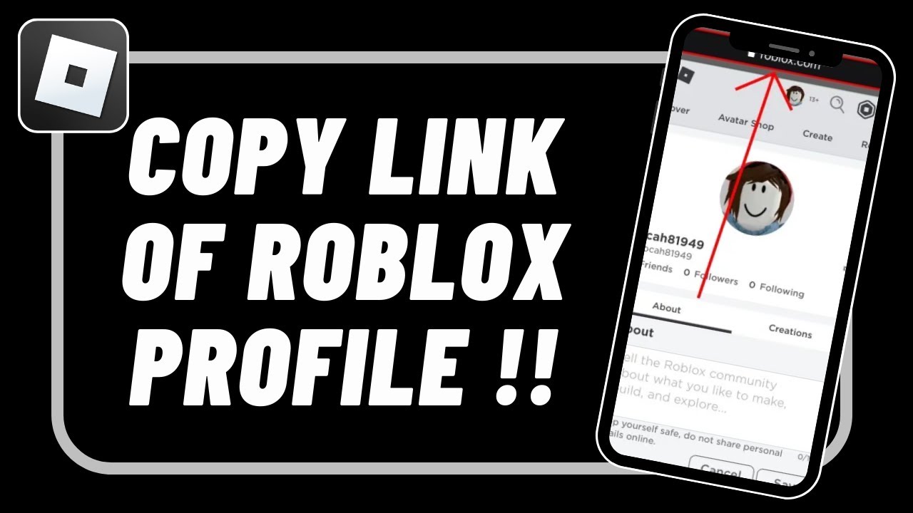 How to Copy the Link of Your Roblox Profile ! - YouTube