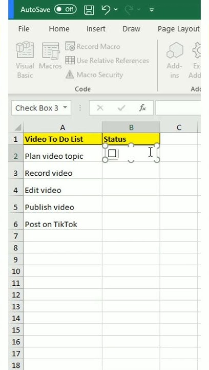 How to Create checklist in excel in tamil #checklist #excelintamil #excelshortcuts #exceltips ...