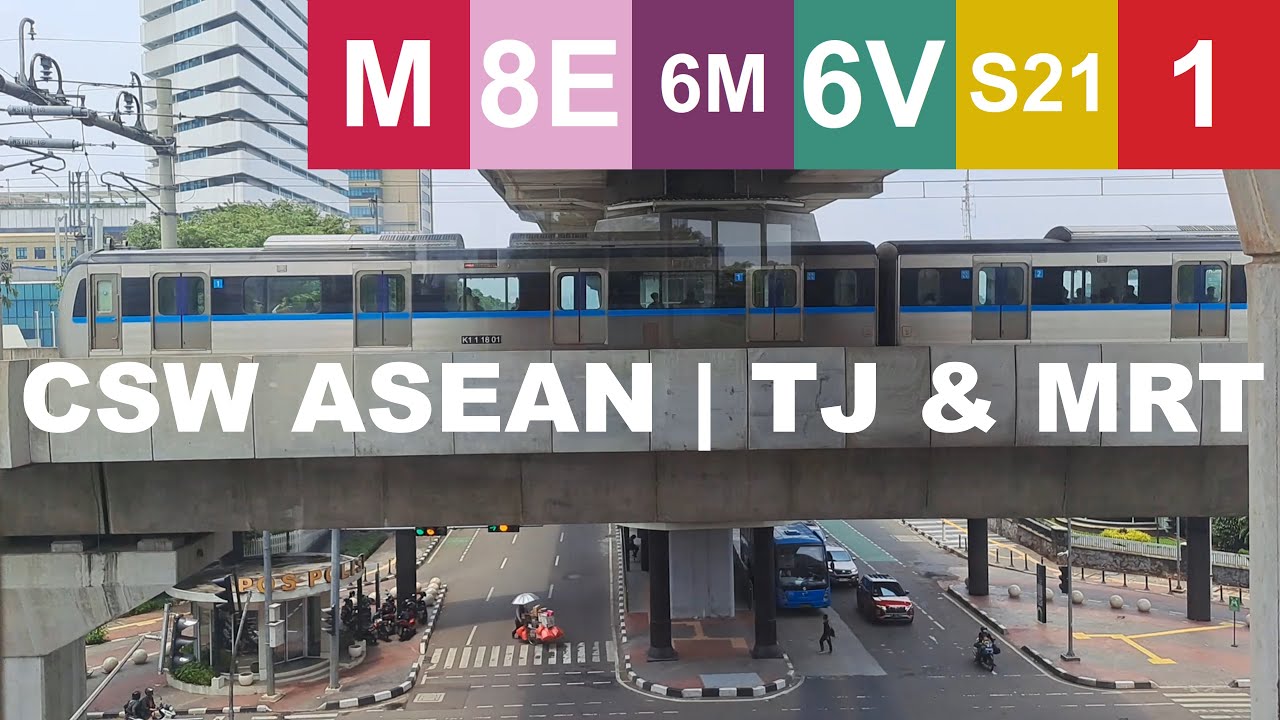 MRT and Transjakarta in CSW ASEAN - YouTube