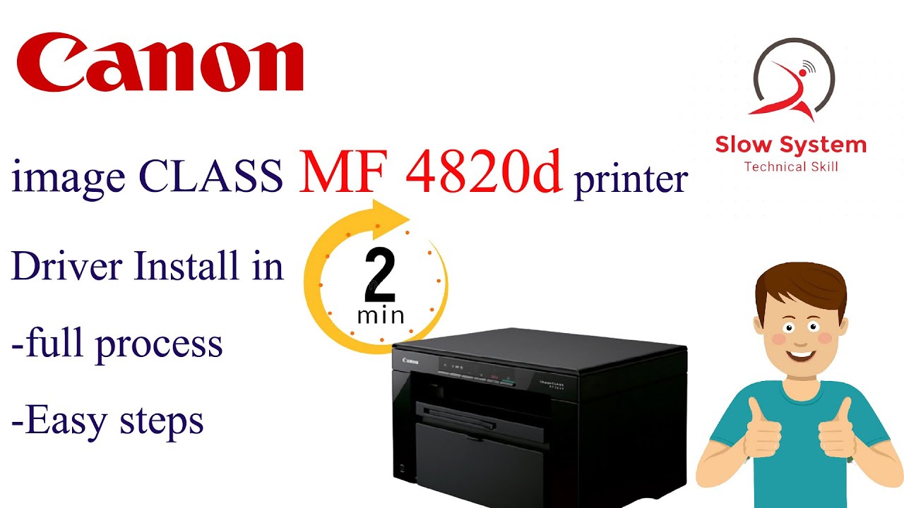 Canon MF 4820 D printer driver - YouTube