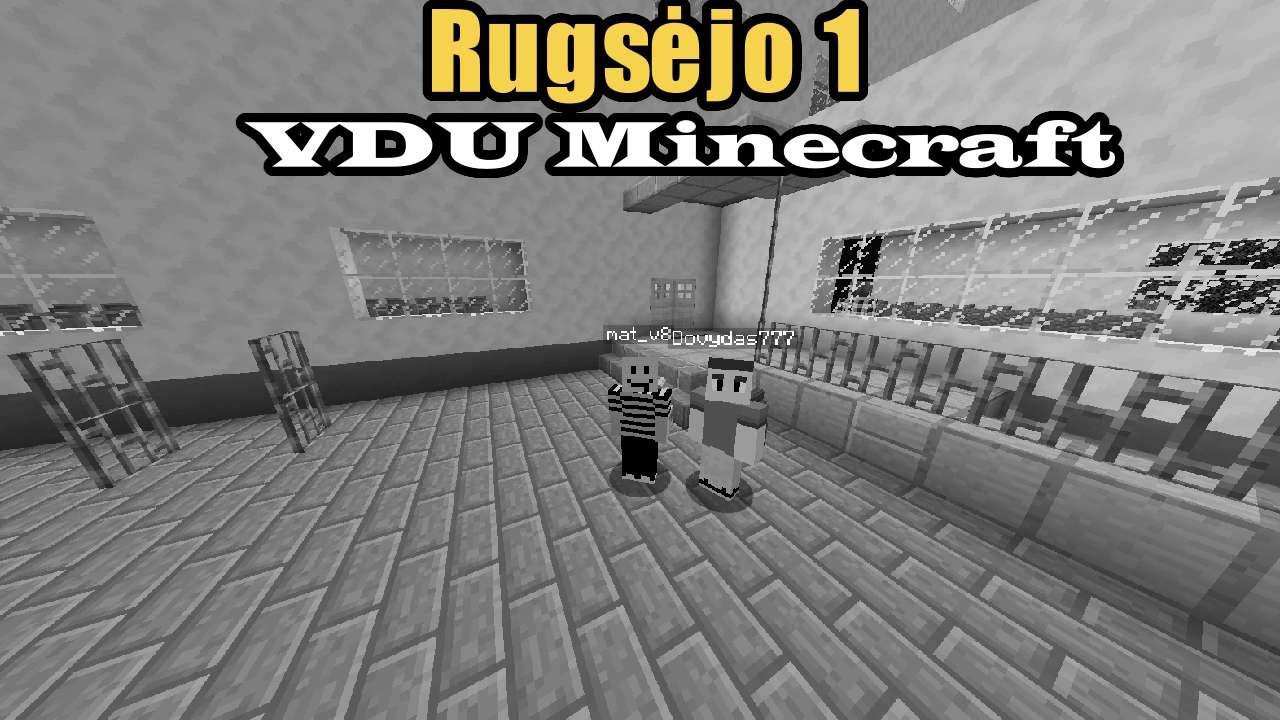 Rugsejo 1 VDU Minecraft Dubliai - YouTube