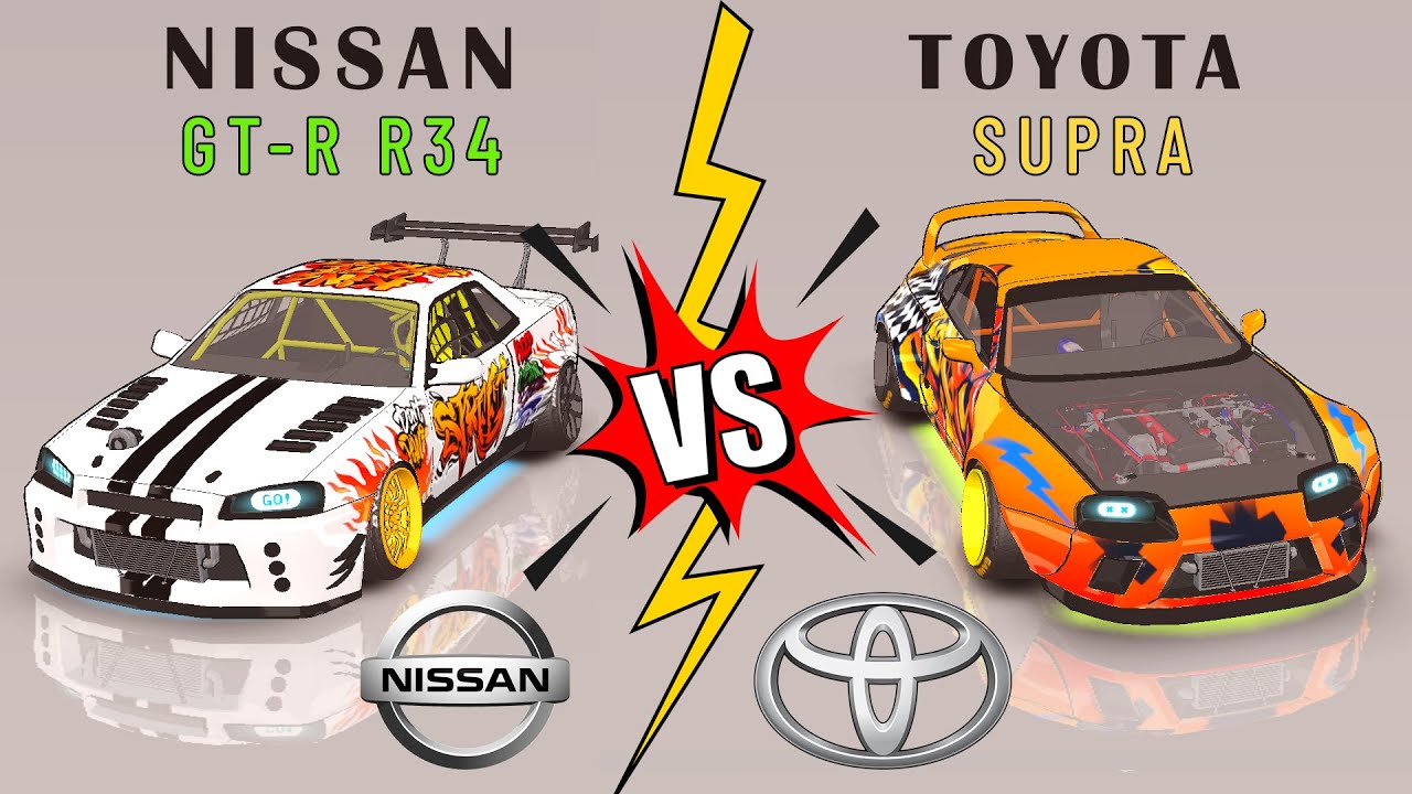 Nissan GT-R R34 Vs Toyota Supra Drift Racing Skills - Project Drift 2.0 ...