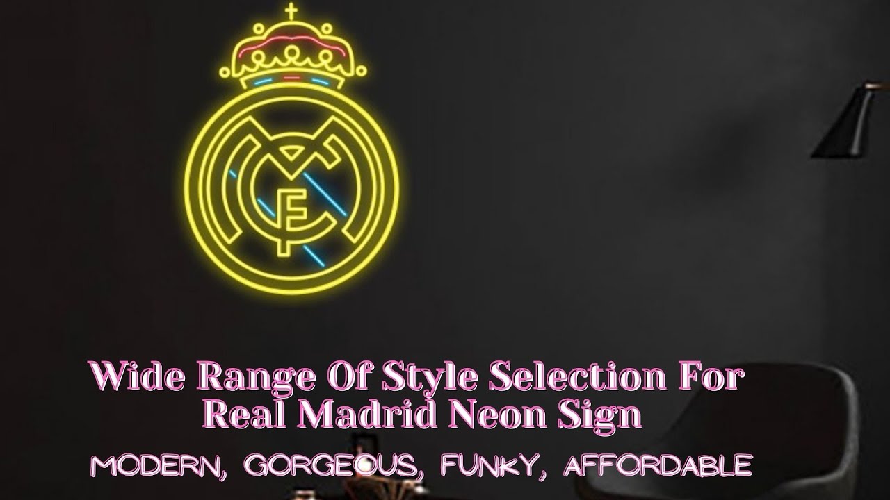 Real Madrid Neon Sign | Comes With Remote Control To Easily Change ...