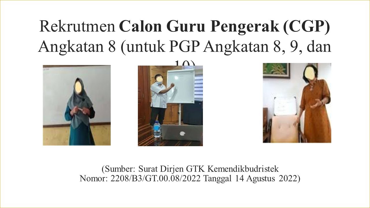 Rekrutmen Calon Guru Penggerak (CGP) Angkatan 8, 9, dan 10 - YouTube